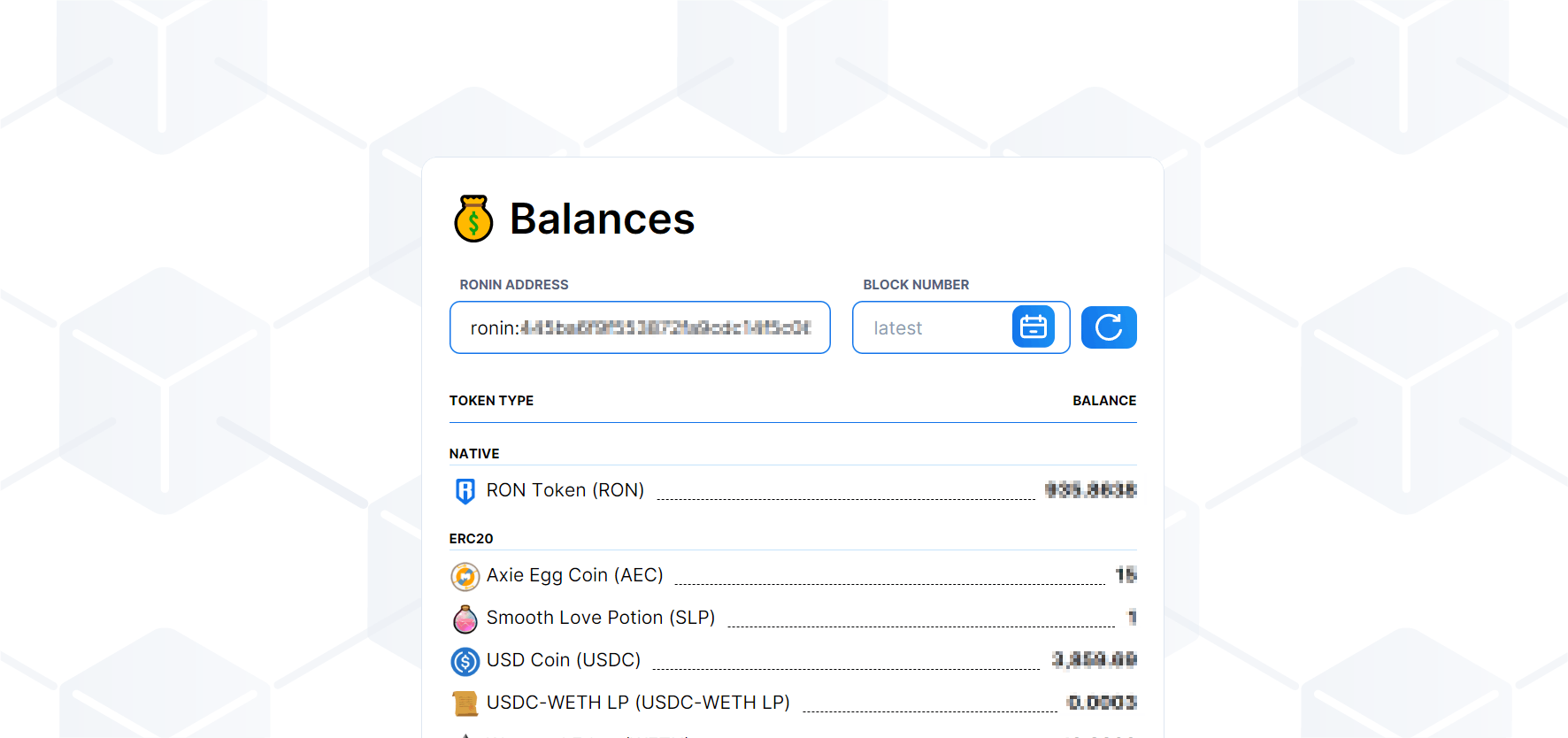 Historical Token Balances